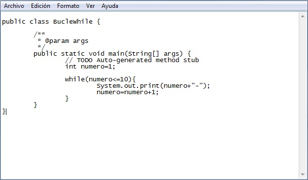 Programacion Orientada a Objetos: Sentencia Repetitiva WHILE