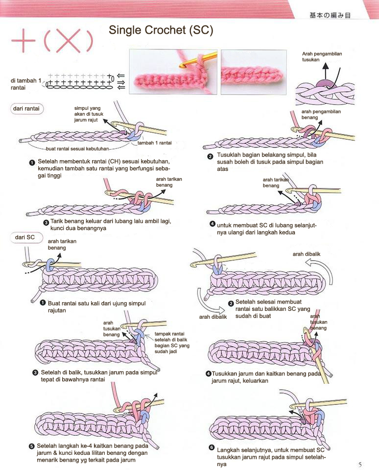 Belajar Merajut "Mengenal Beberapa Teknik Rajutan" volume 2