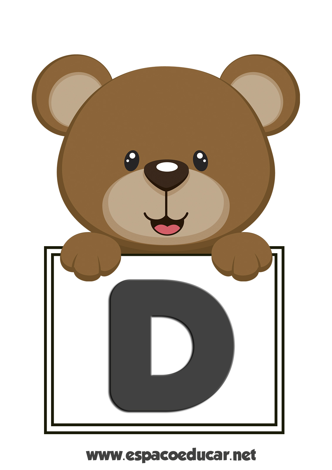CARTAZES ALFABETO URSO COM PLAQUINHA GRÁTIS PARA VOCÊ IMPRIMIR ...