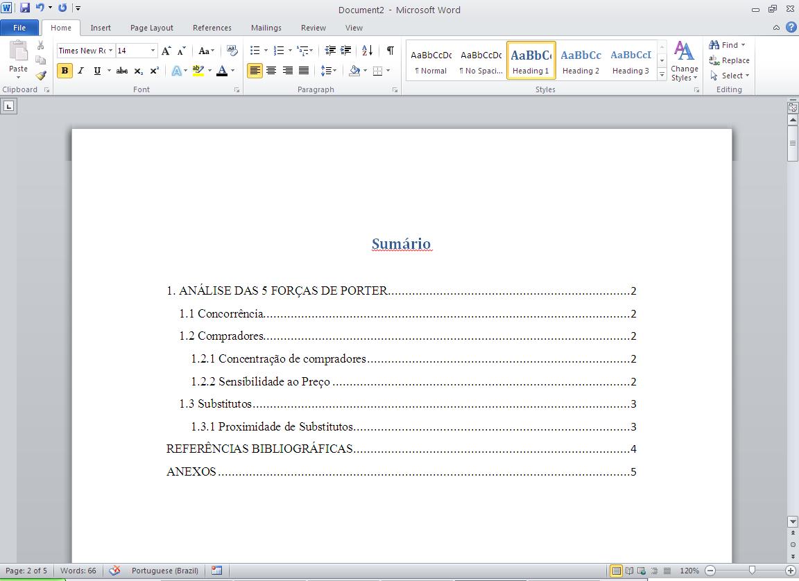 Formatação ABNT: Fazendo sumários rápidos