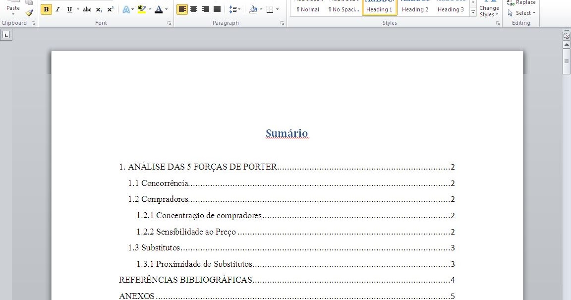 Formatação ABNT: Fazendo sumários rápidos