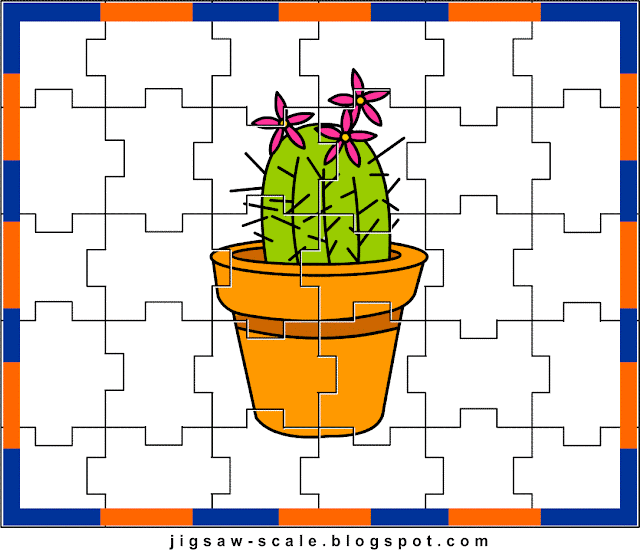 Printable Jigsaw Puzzle for kids: Cactus Jigsaw