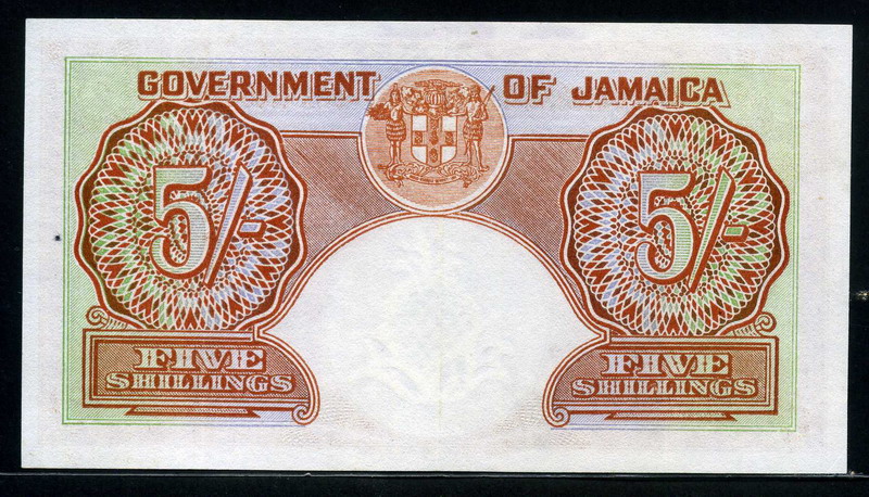 Jamaica 5 Shillings banknote, King George VI.|World Banknotes & Coins ...