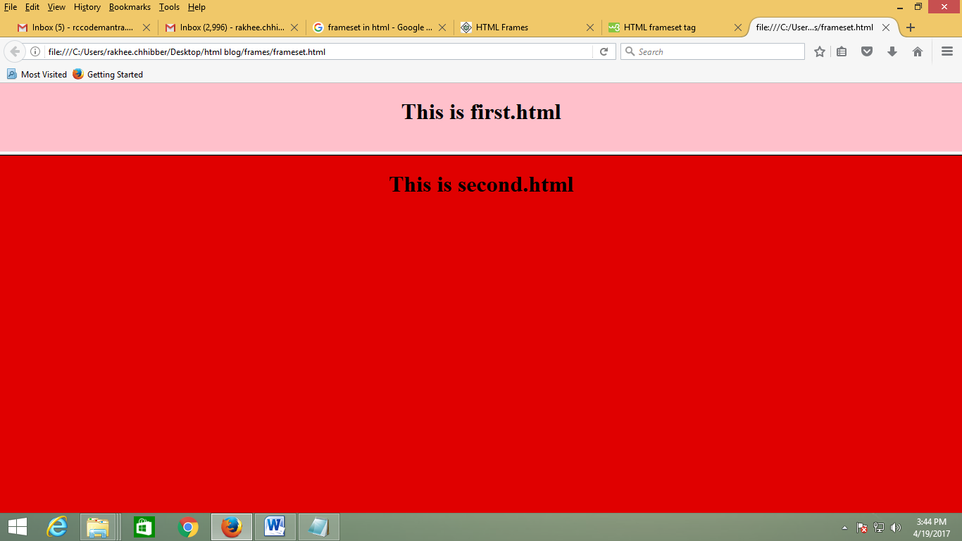 HTML Concepts: HTML Frames - Dividing Up the Page