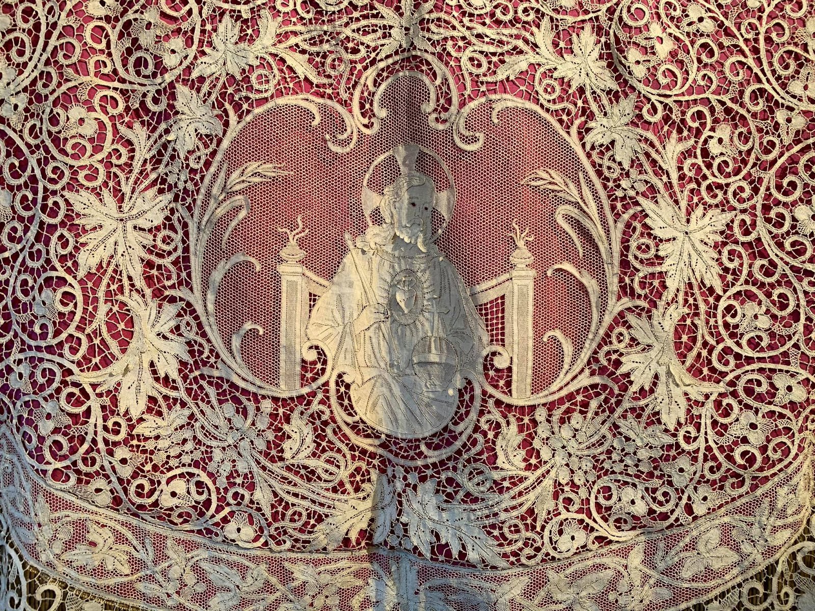 Lace Processional Canopy in Cantù, Italy ~ Liturgical Arts Journal