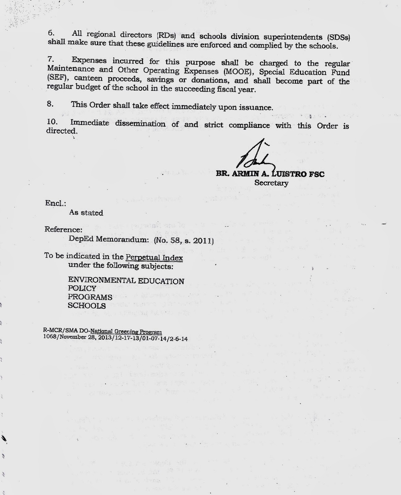 Department of Education Manila: Division Memorandum No. 128 ...