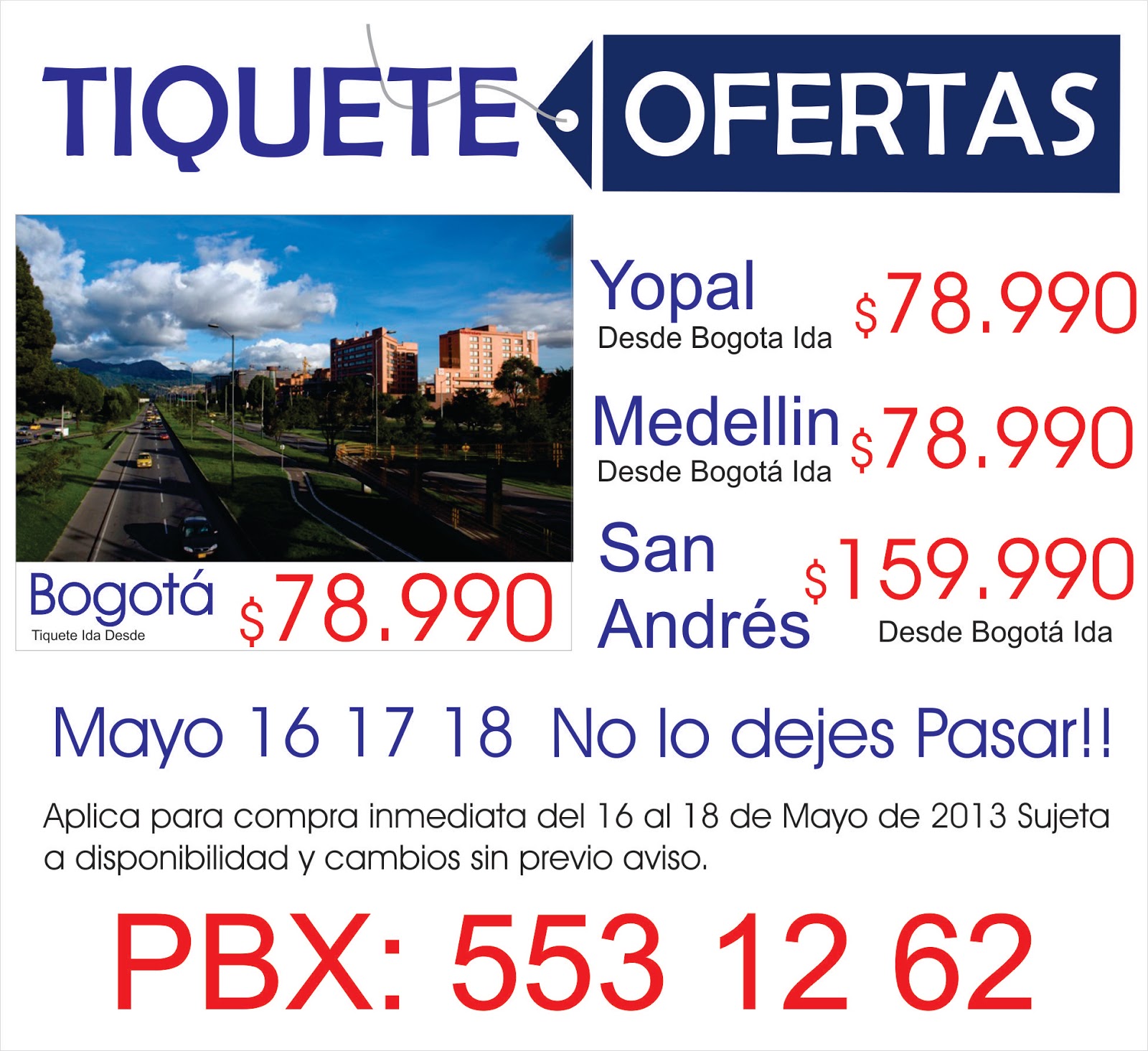 Avioteles su Agencia de Turismo y Viajes: OFERTAS TIQUETES OUTLET CALI ...