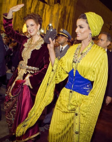 Princess Lalla Salma and Sheikha Mozah at the Fez Festival