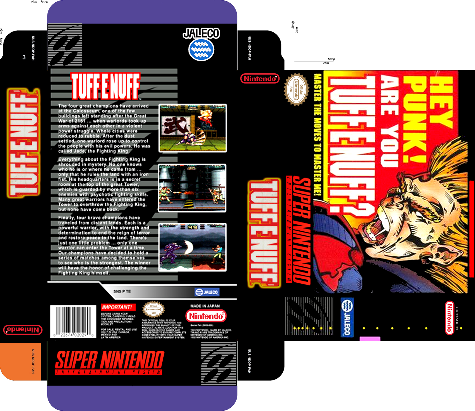 Super Nintendo Labels: Tuff Enuff