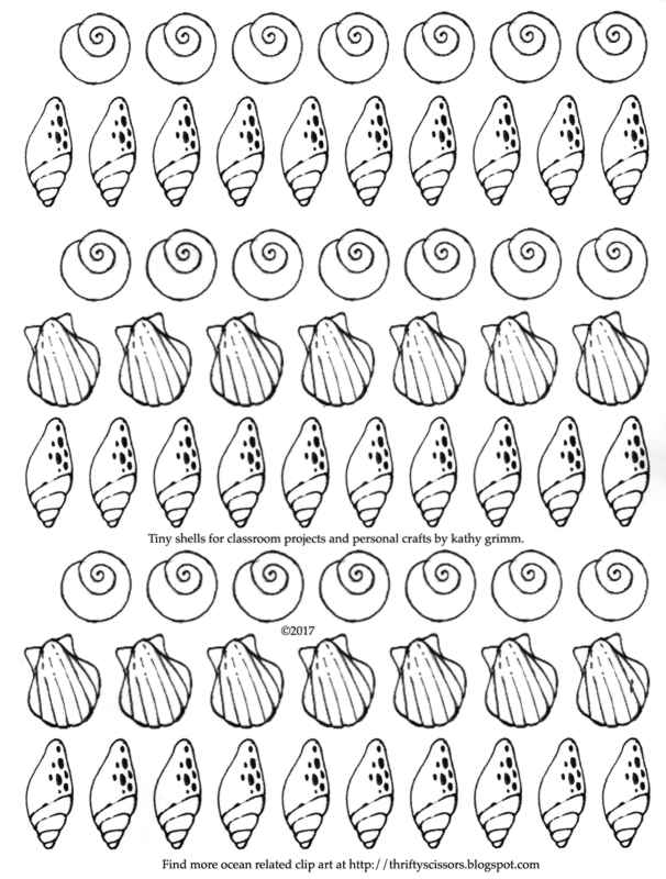 Tiny sea shells for games, crafts, and counting books | Thrifty Scissors