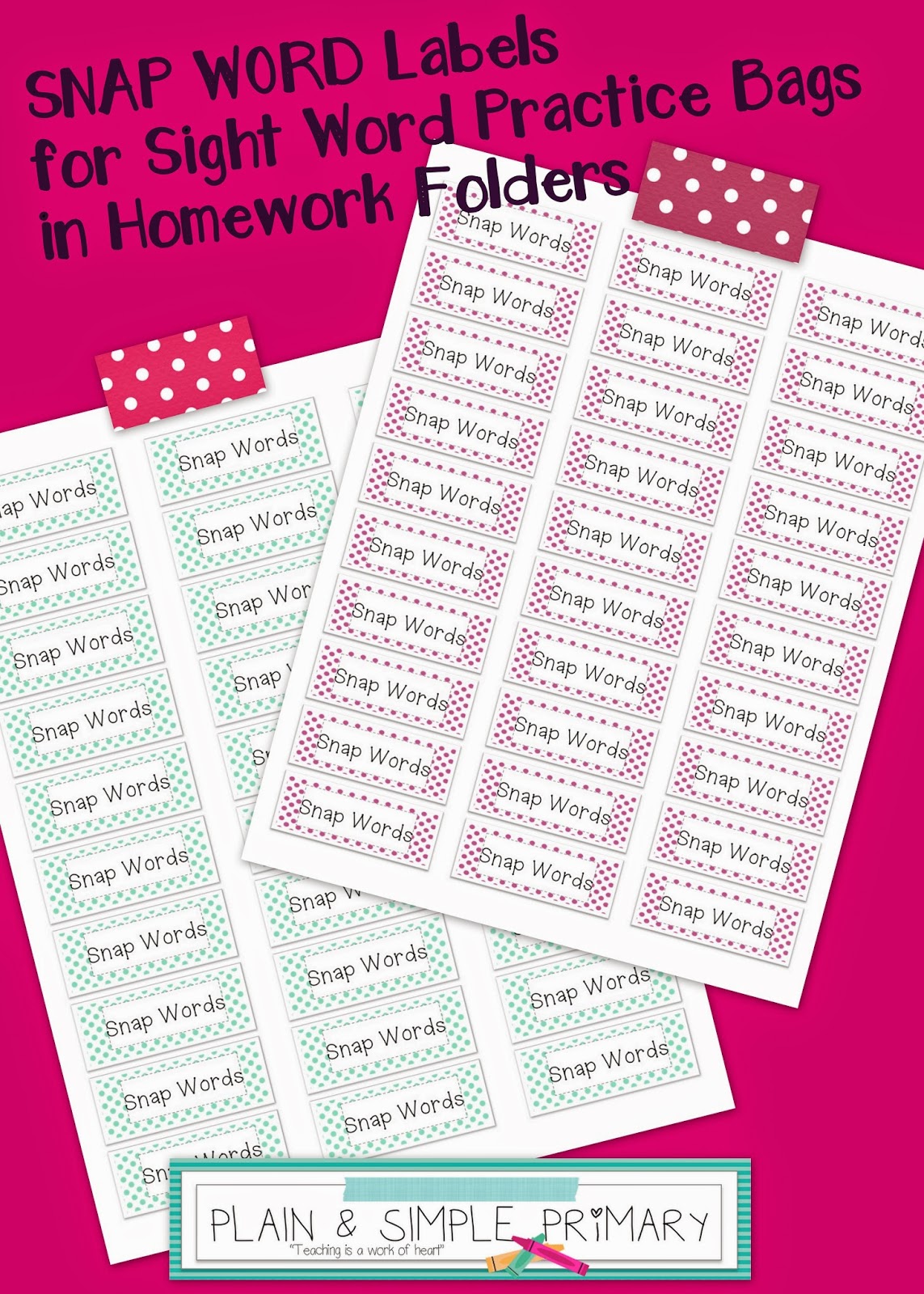 Plain and Simple Primary: Reading Homework Packet