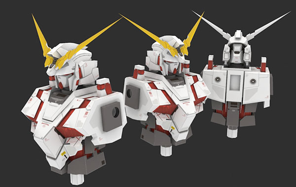 Geek's Republic: Unicorn Gundam by paper-replika [Part 2 Torso]
