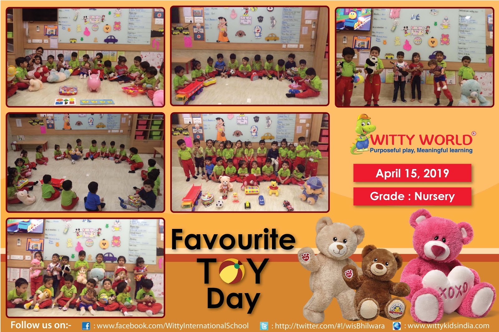 On the top of the World...: Favourite Toy Day celebrated by Nursery ...