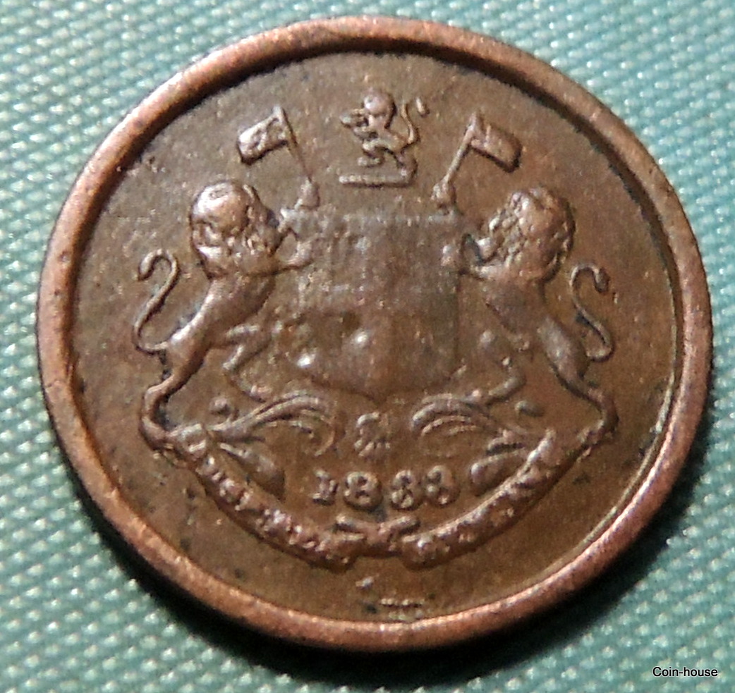 World Coin Shop: 2 Coins British India - East India Company - 1 Pie ...