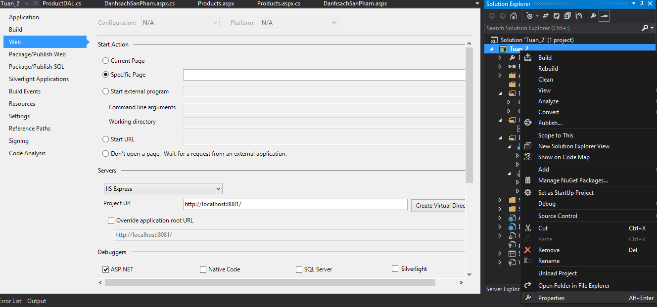 Hướng dẫn đổi Port trong Visual Studio 2013 - thanhtranminh