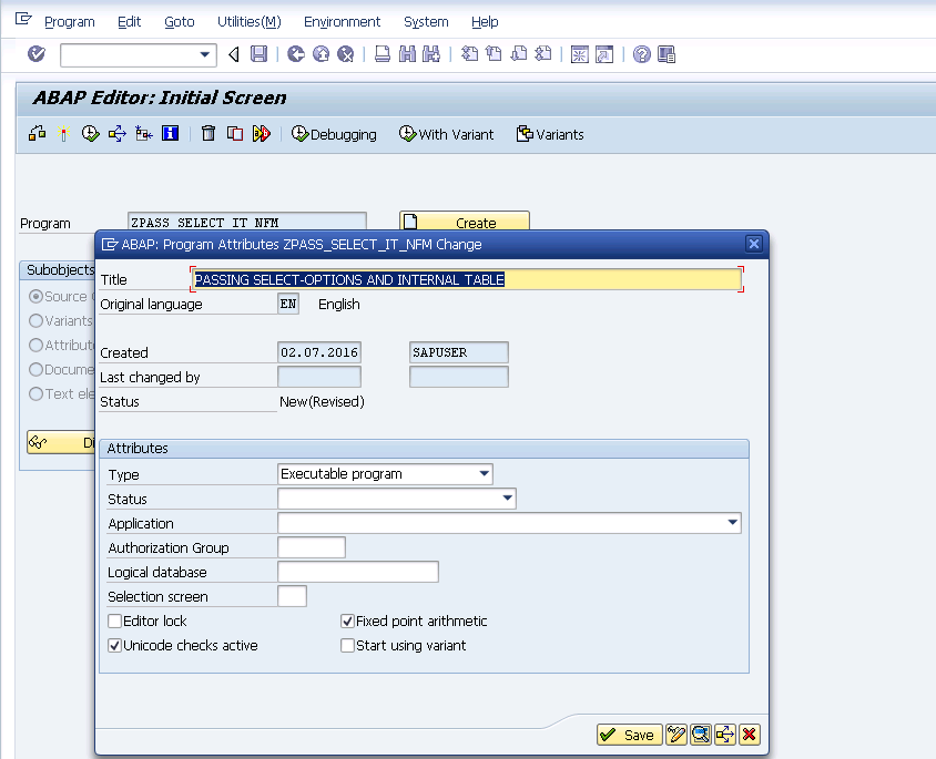 SAP TECH: Passing select-options(range of values) and internal table as ...