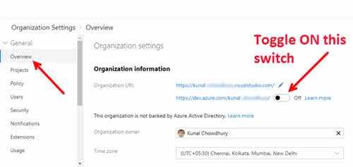 How To Force Vsts Users To Automatically Redirect To Azure Devops