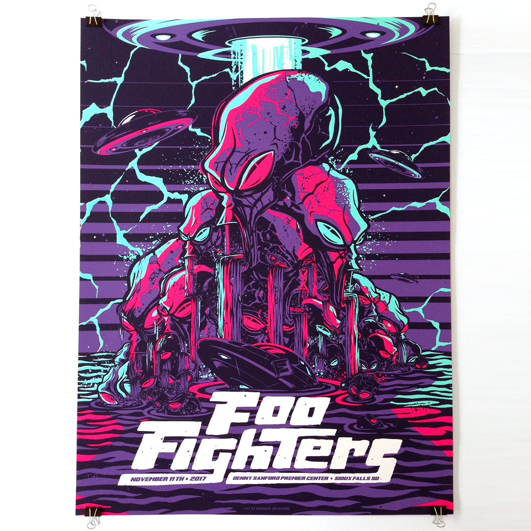 INSIDE THE ROCK POSTER FRAME BLOG: Foo Fighters Sioux Falls Print By ...