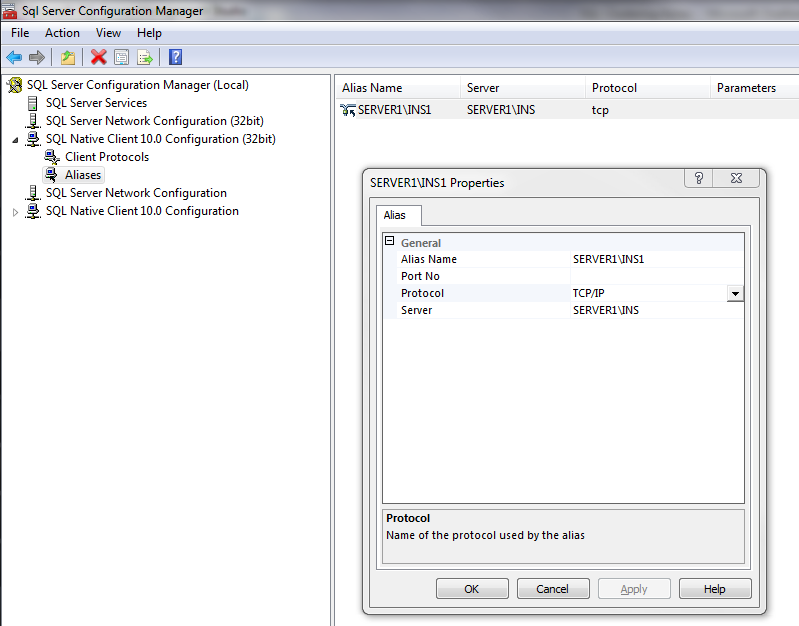 Unhandled Exception Using Sql Server Aliases To Facilitate A Server