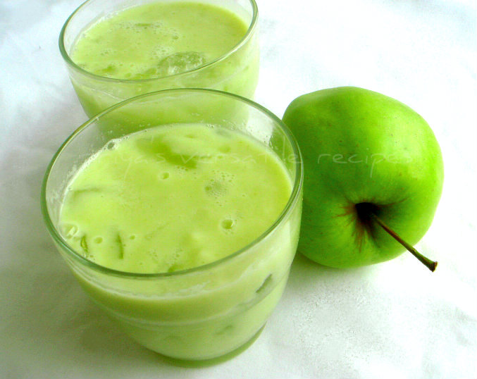Priya's Versatile Recipes: Green Apple Lassi