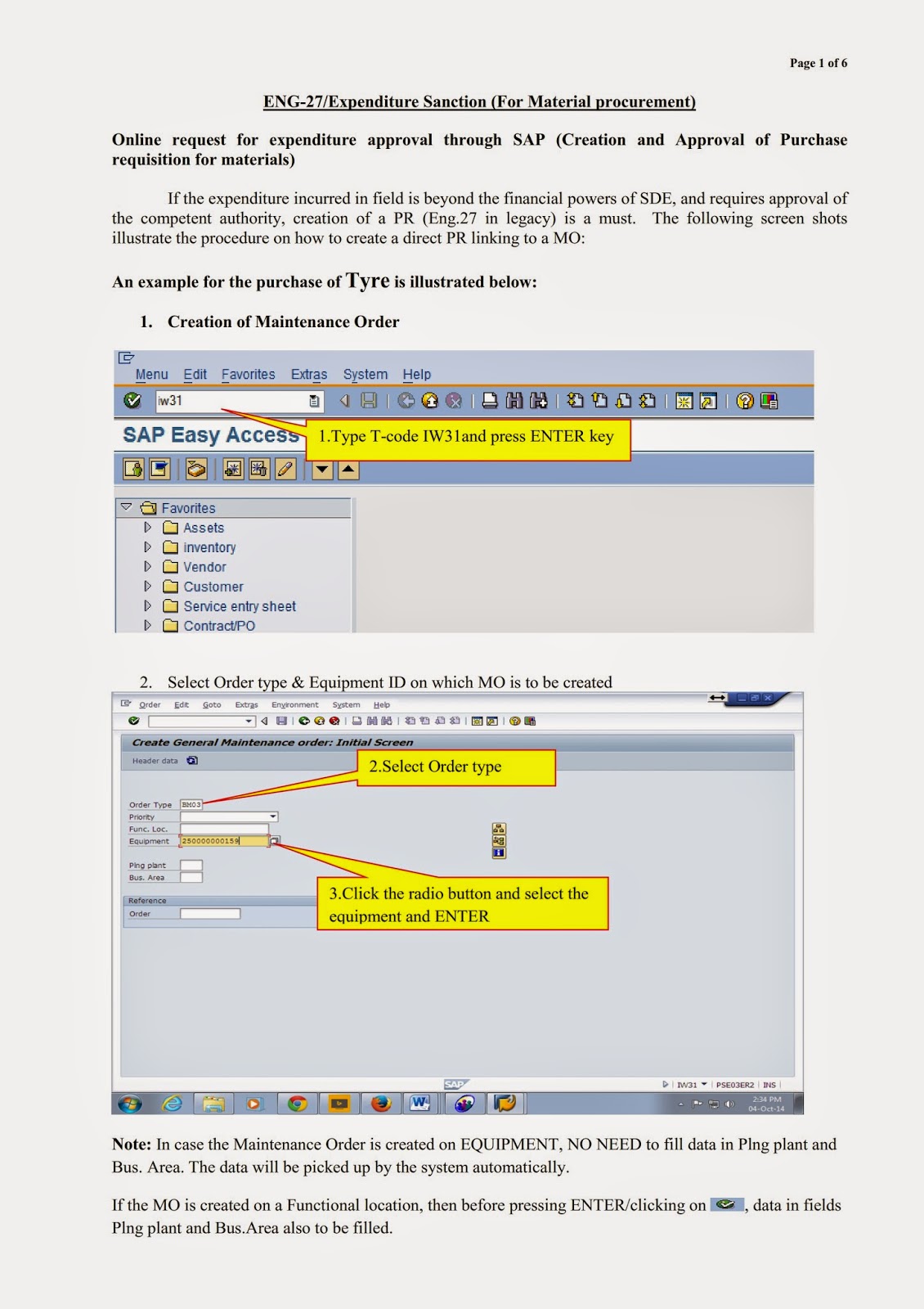 SAP PM, MM module tips for BSNL ERP End users: PR creation linking to a ...