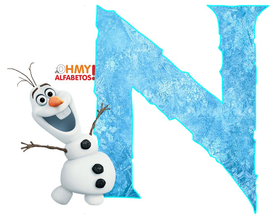 Alfabeto de Olaf de Frozen Sonriendo. - Oh my Alfabetos!