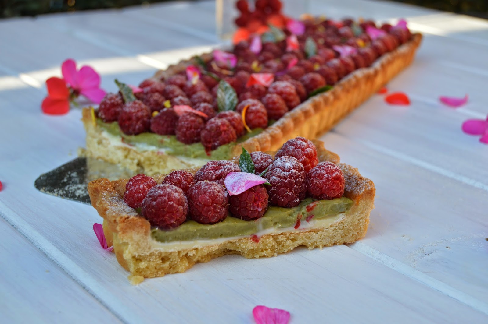 DULCE GOURMETT: TARTA DE FRAMBUESAS Y TE MATCHA / RASPBERRY MATCHA TEA TART