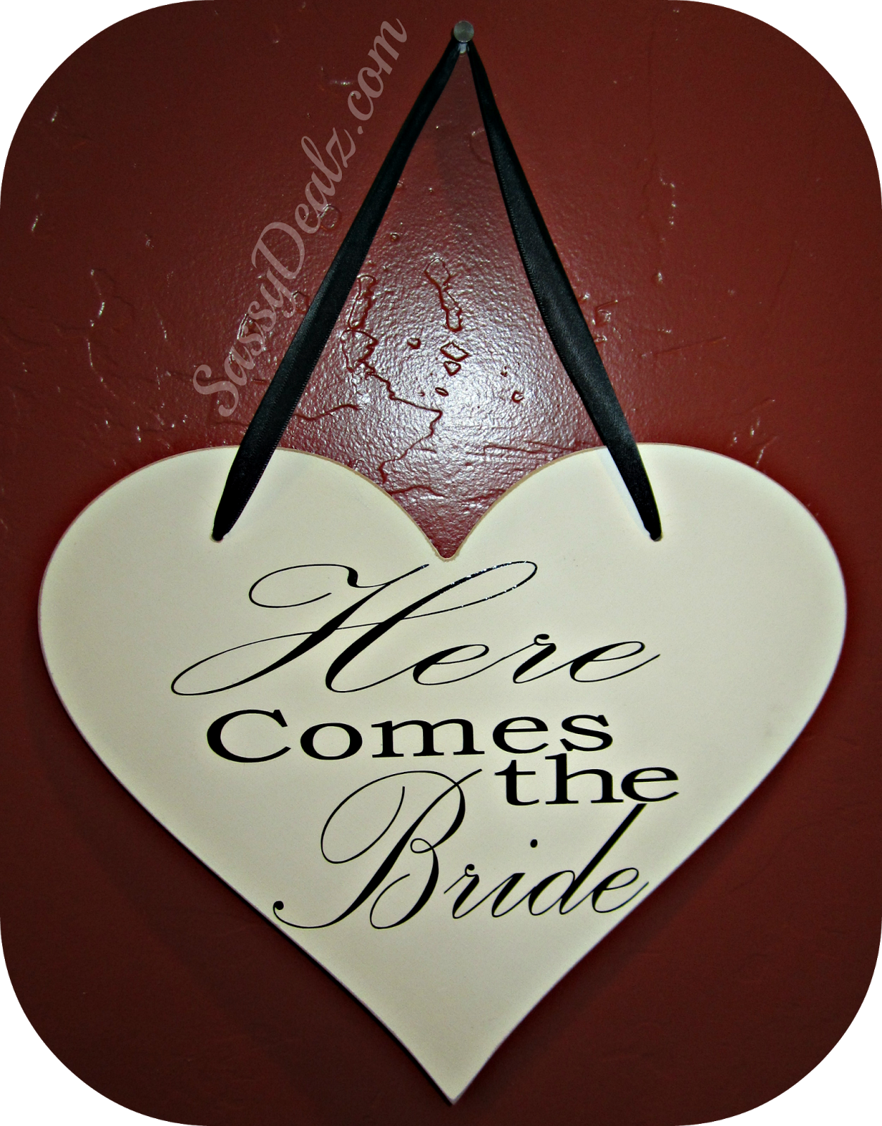 DIY: "Here Comes The Bride" Heart Sign for a Wedding Ring Bearer or Dog ...