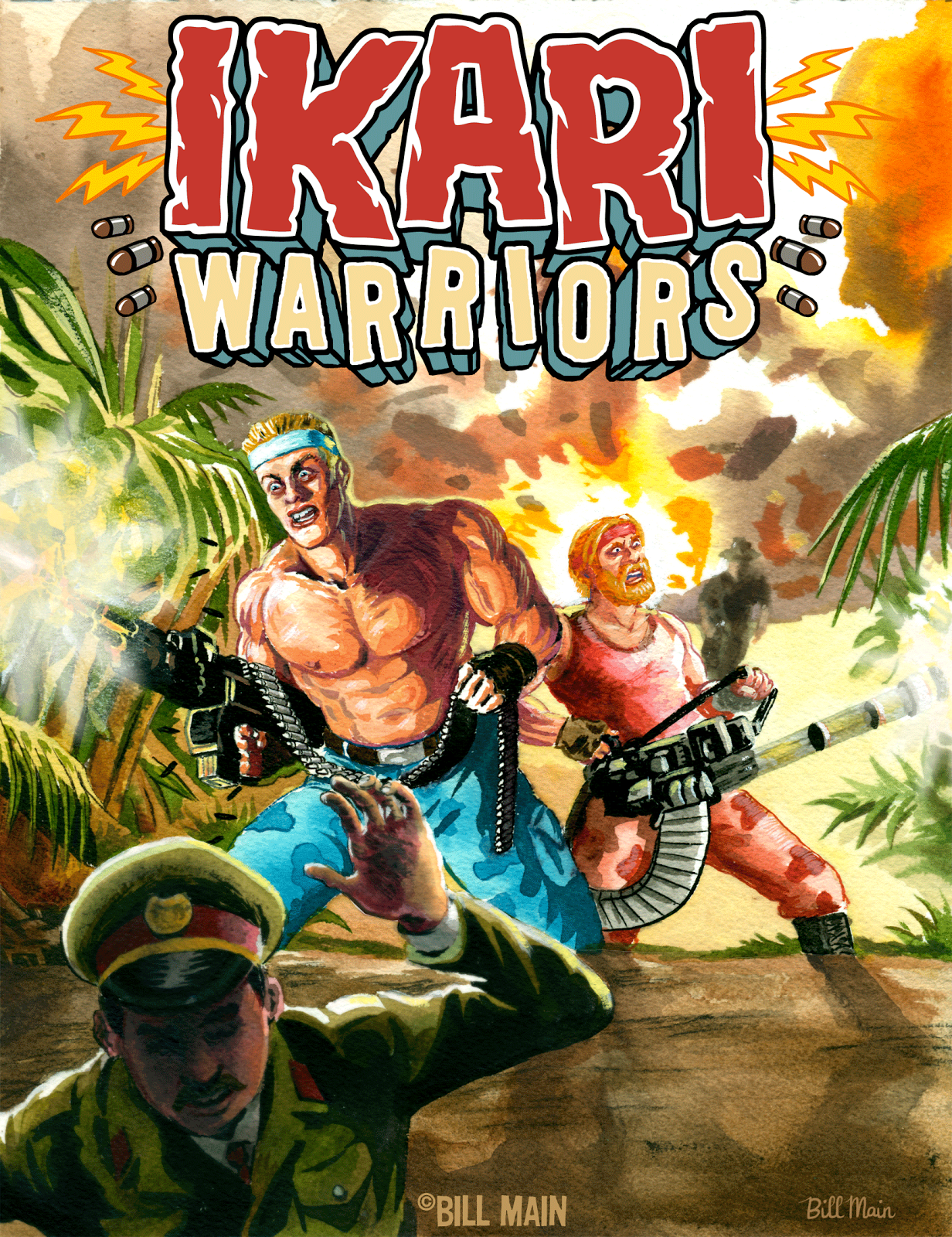 Bill Main Illustration: Ikari Warriors arcade game art