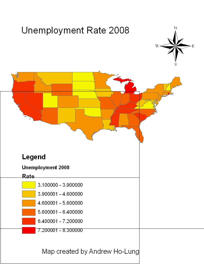 Andrew's Map Catalog: Unstandardized Choropleth Map