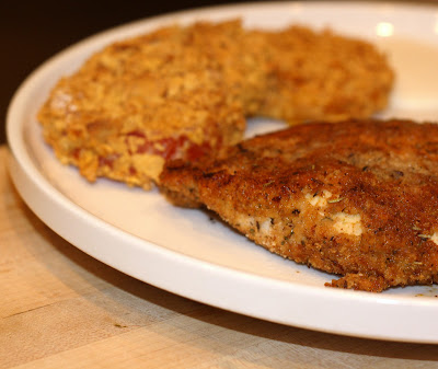 what's for dinner?: not-fried chicken with not-fried tomatoes