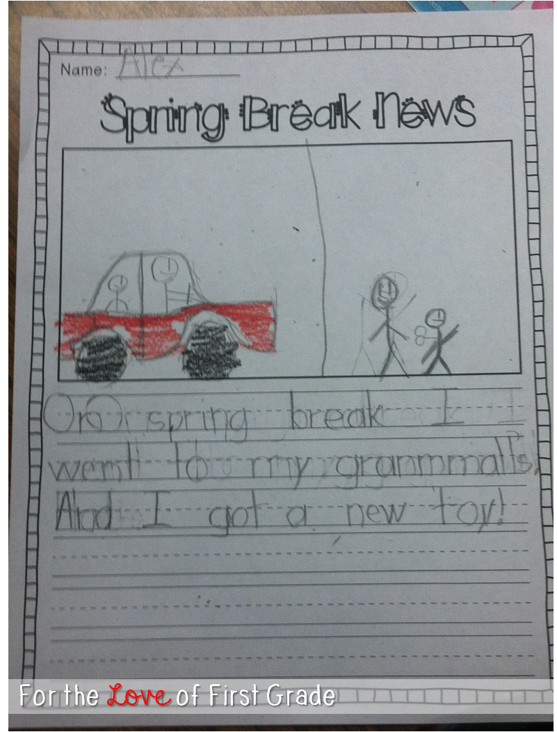 For the Love of First Grade: A *Spring Break* Freebie