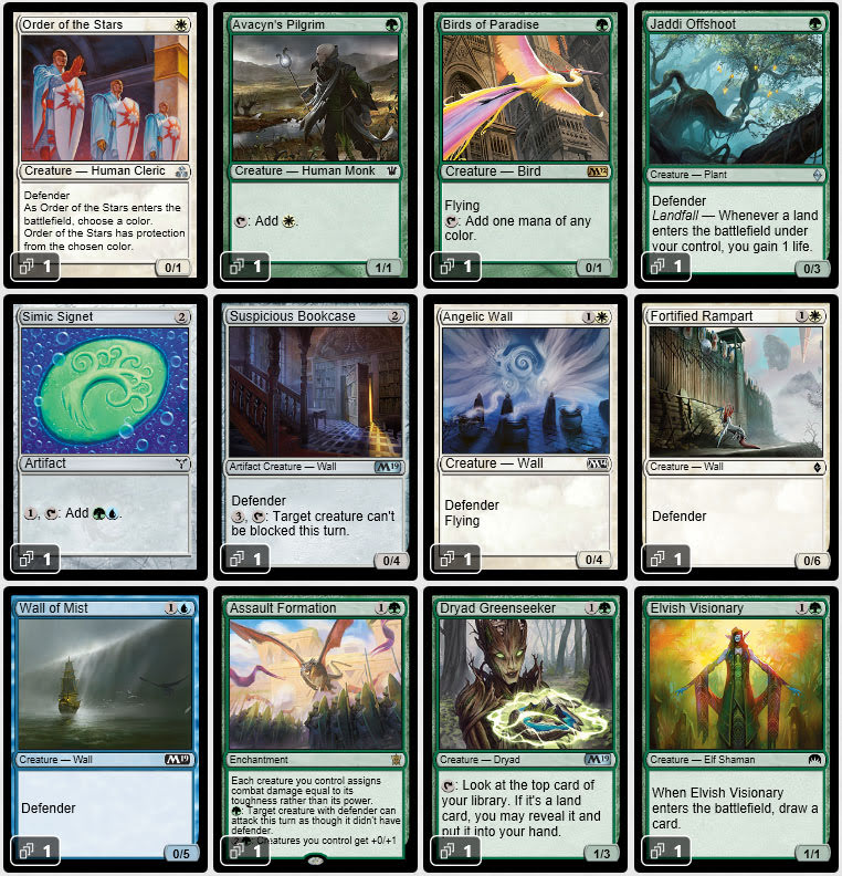 Magic the Gathering Adventures: M19 Commander Deck [2]: Arcades {Defender}