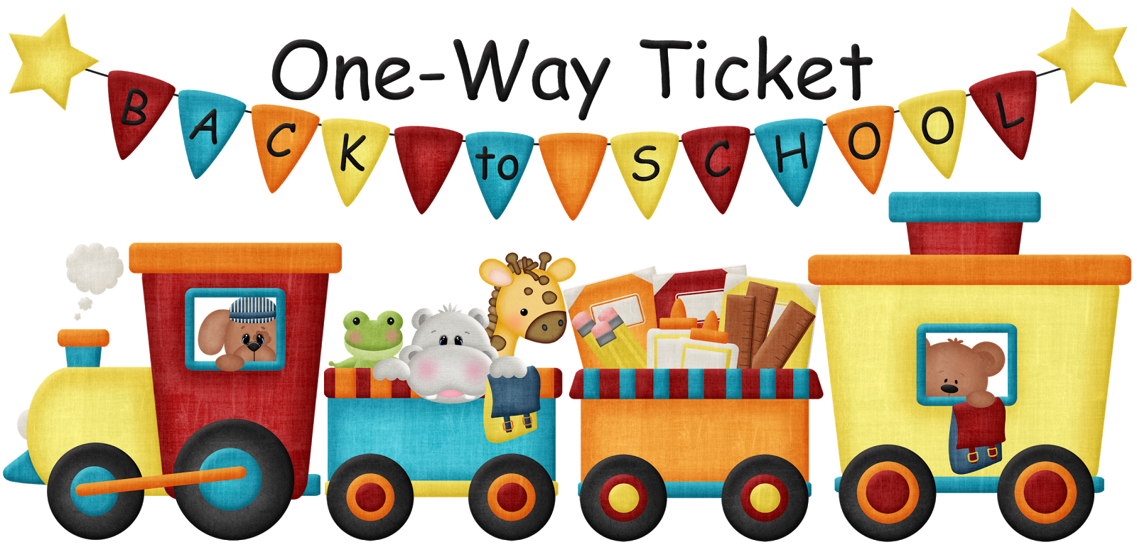 Cute Animals on a Train: Free Printable Clipart. - Oh My Fiesta! in english