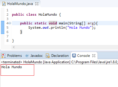 Como hacer hola mundo en java ~ Java-Facil