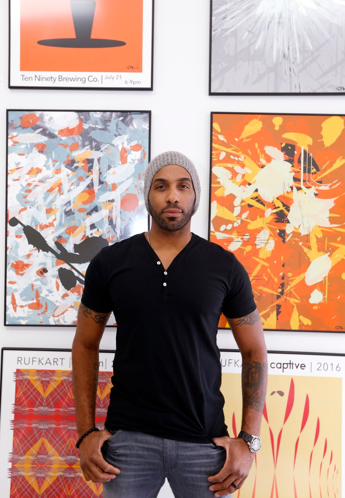 Mark Kodiak Ukena: Chris Falcon's Artwork at Rufk Art Pop Up Gallery