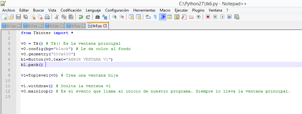 David Orlando Maldonado Lopez: Programas Tkinter Python