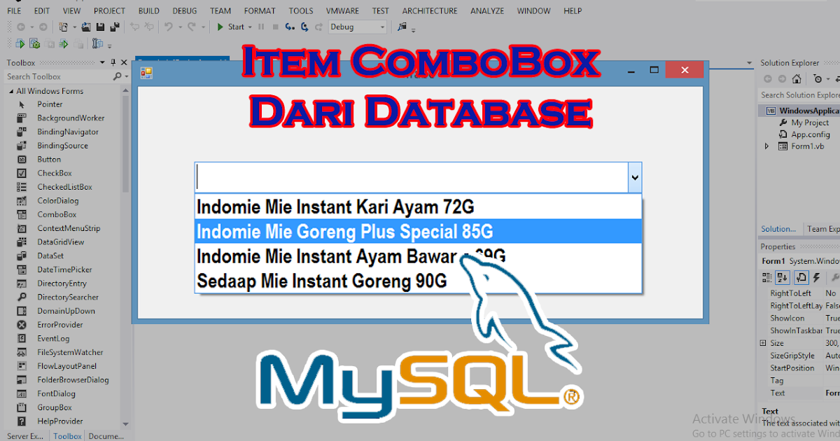 Cara Menambahkan Item ComboBox Dari Database Pada VB.Net | priacoding