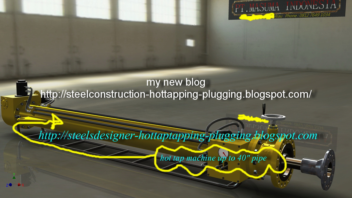 HOT TAPPING MACHINE,STOPPLE PLUGGING EQUIPMENT,STEEL CONSTRUCTION,HEAVY ...