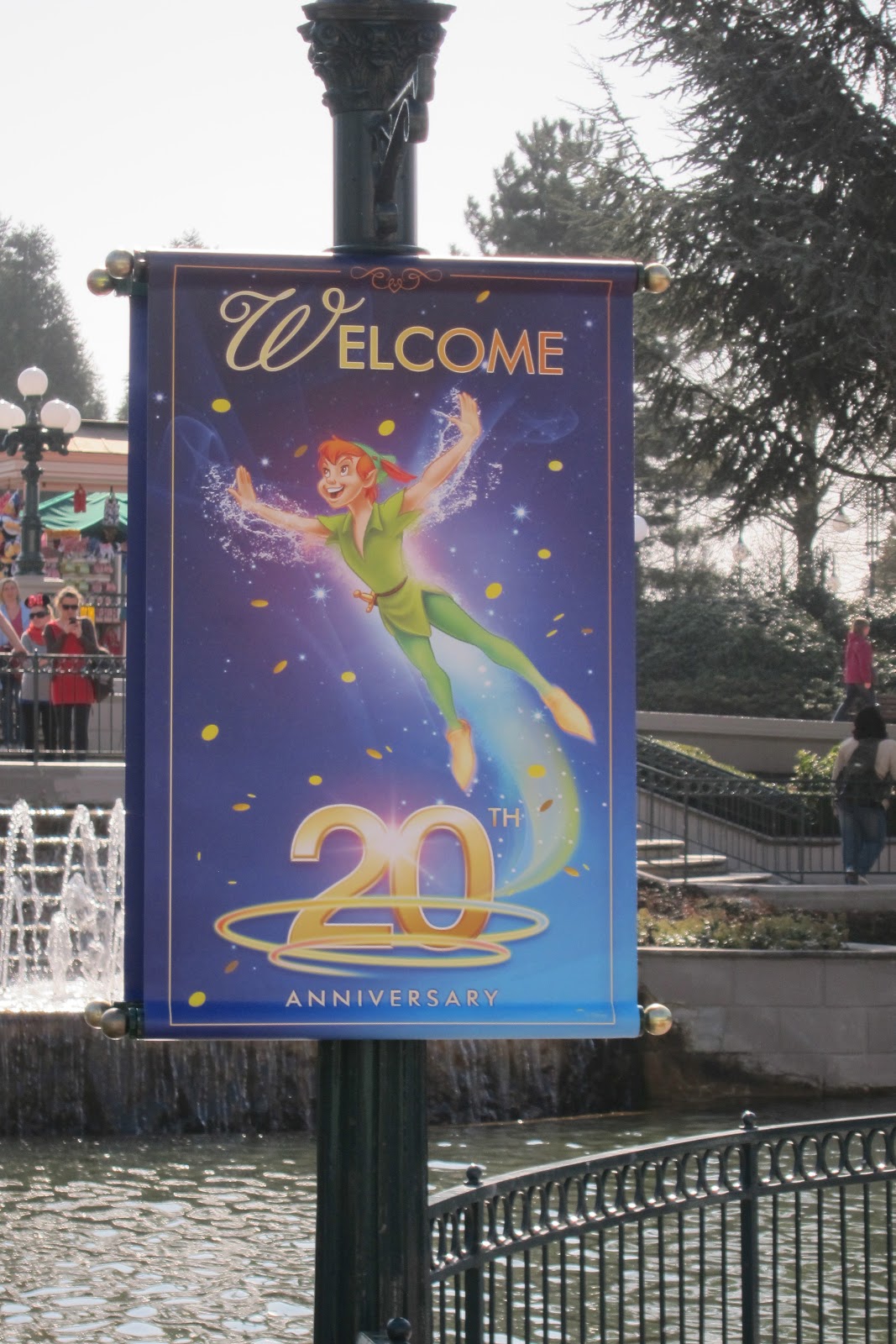 Disneyland Paris Cast Member: 20th anniversary entrance welcoming flags ...