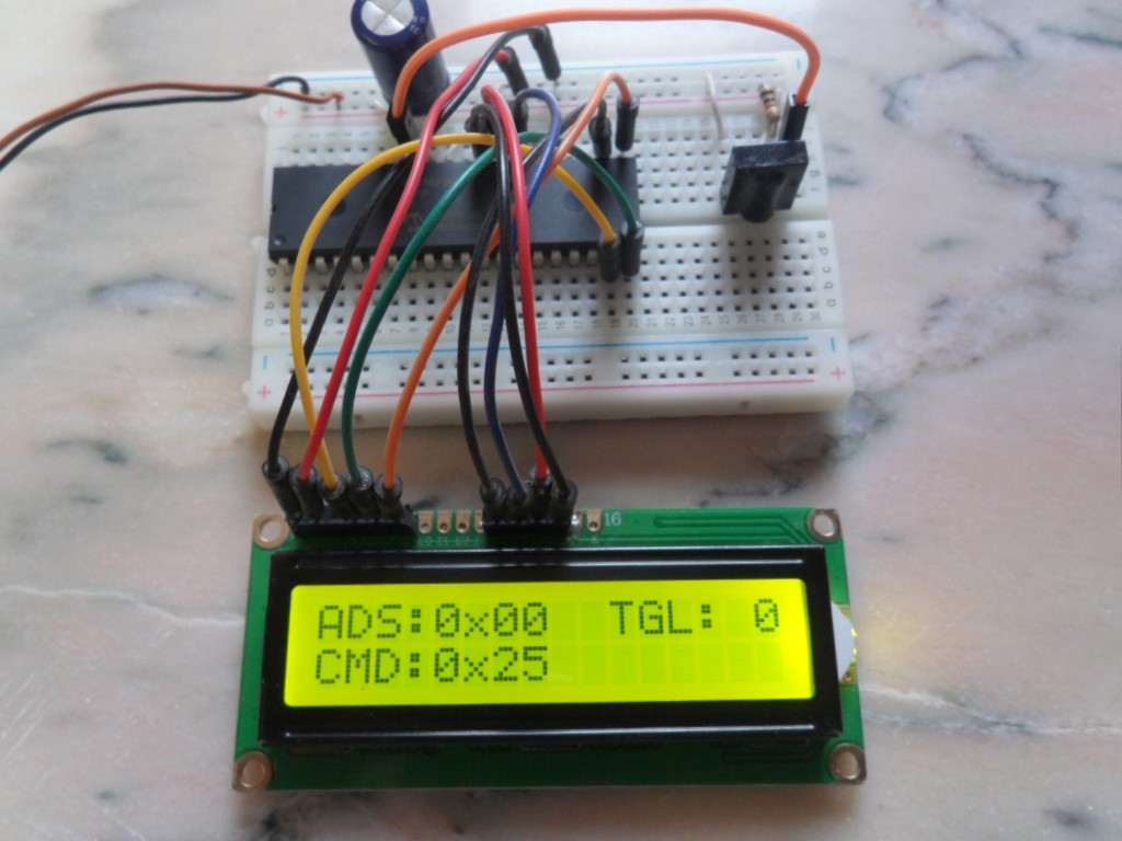 RC5 Decoder with PIC16F887 microcontroller and CCS C compiler