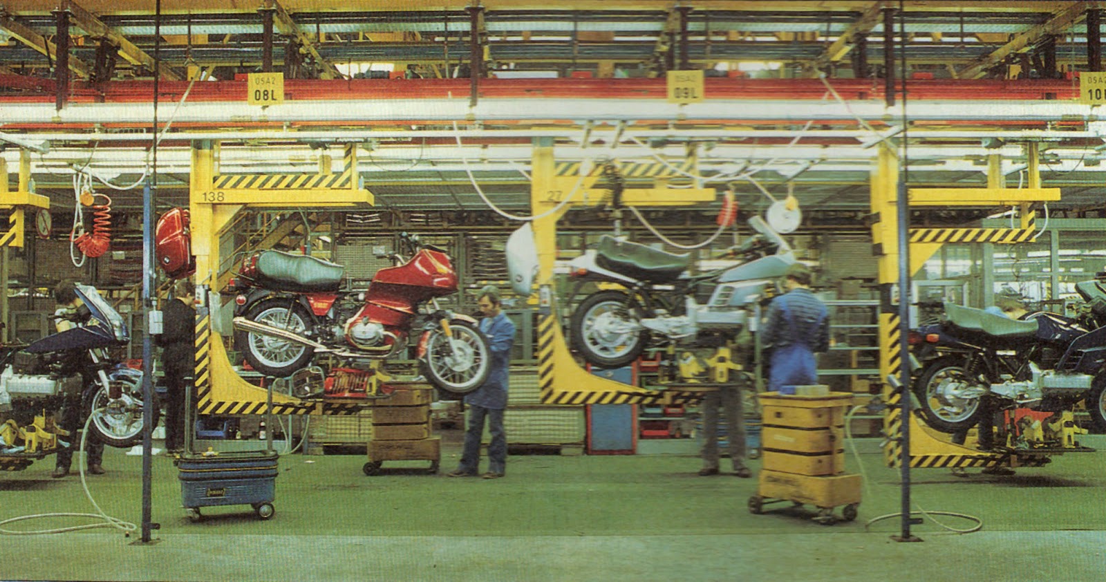 Old Airhead engine assembly line | Adventure Rider