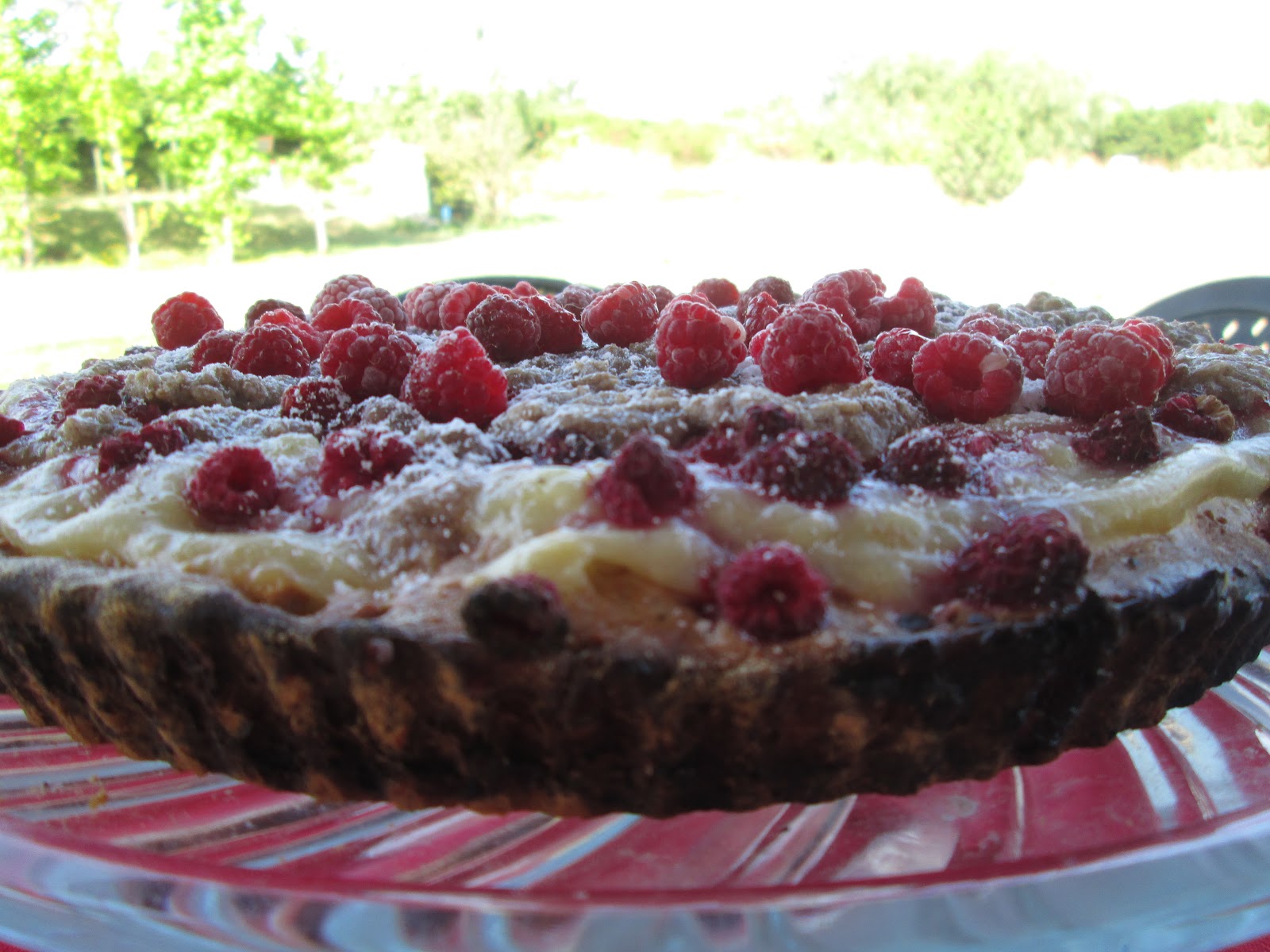 Canela kitchen (gloria): Raspberries kuchen with vanilla cream and streusel