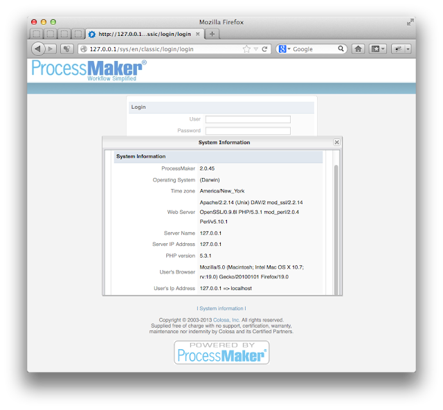 plugins 4 sandbox: ProcessMaker in Mac OS X