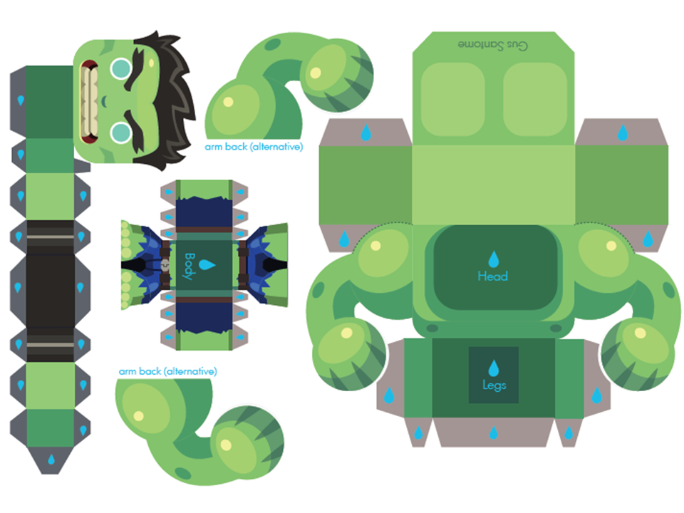 ROBOTIC "ESCUELA SIEMPRE ABIERTA": SUPER HEROES (Papercraft)