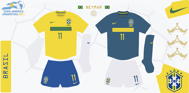Design Futbol Kits: Brasil 2011 (Copa America)