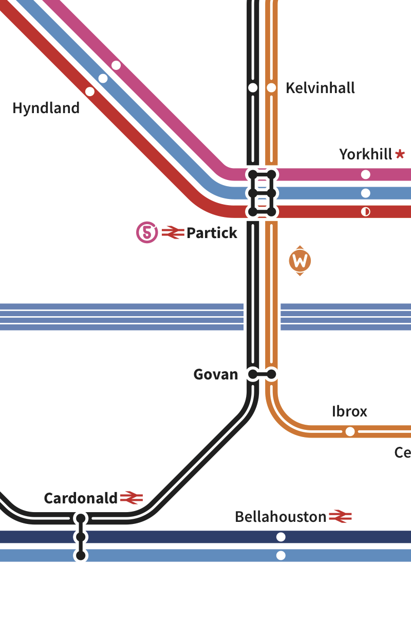 Angus Doyle Design: Glasgow Transport Map