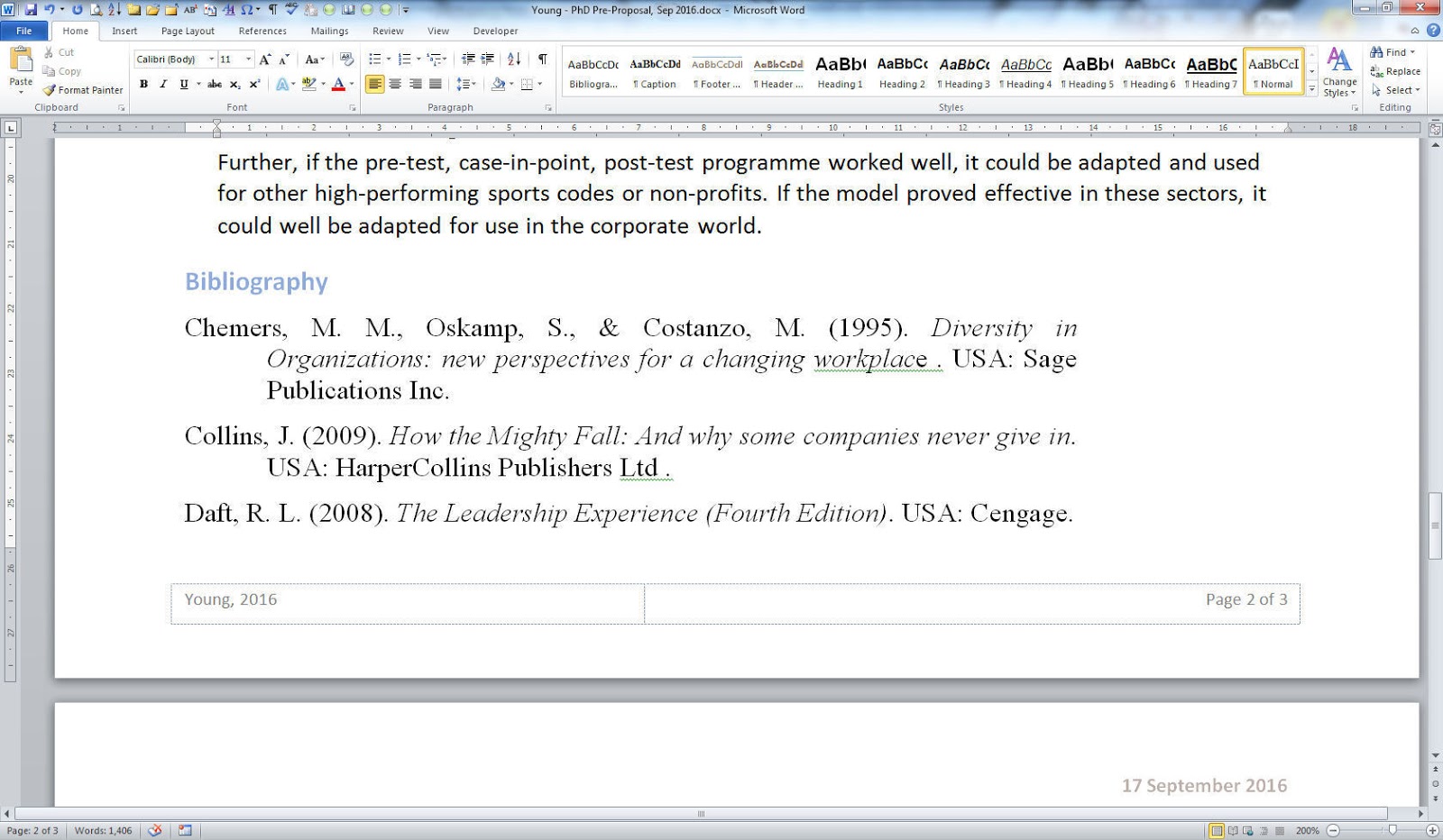 Sam Young: Word bibliography style error on pdf