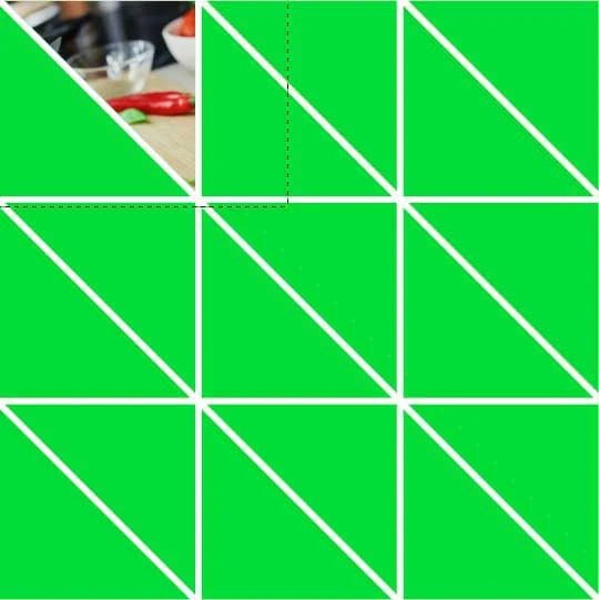 PhotoEffect: Triangle Grid Photo Collage in GIMP [Free Template]