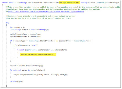 Steve Endow - The Blog: C# SqlException: Procedure or function has too many arguments specified